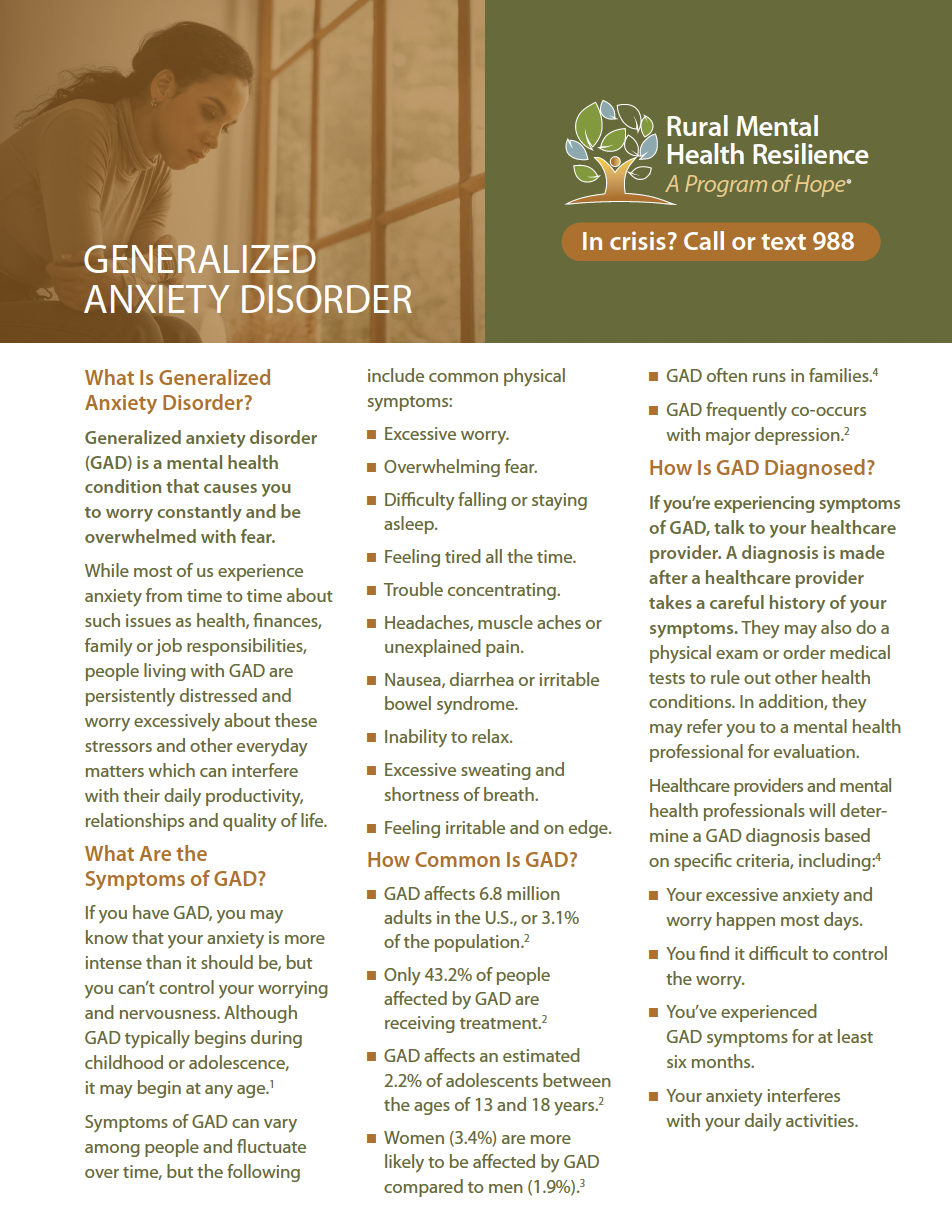 Facts About Generalized Anxiety Disorder — Rural Minds